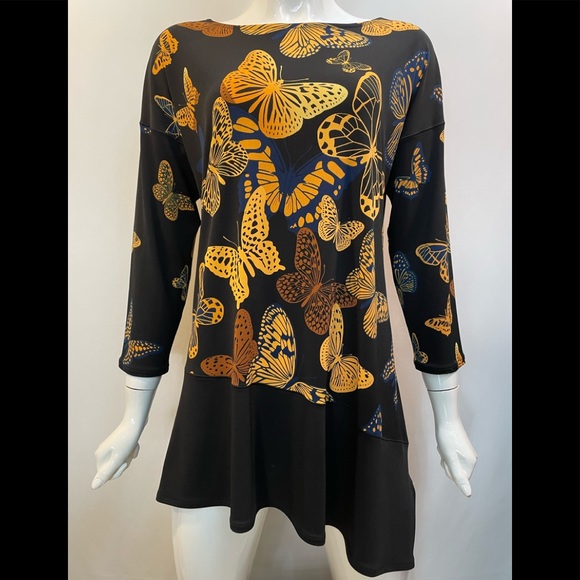 eva varro | Tops | Eva Varro Easy Draped Tunic Butterfly | Poshmark